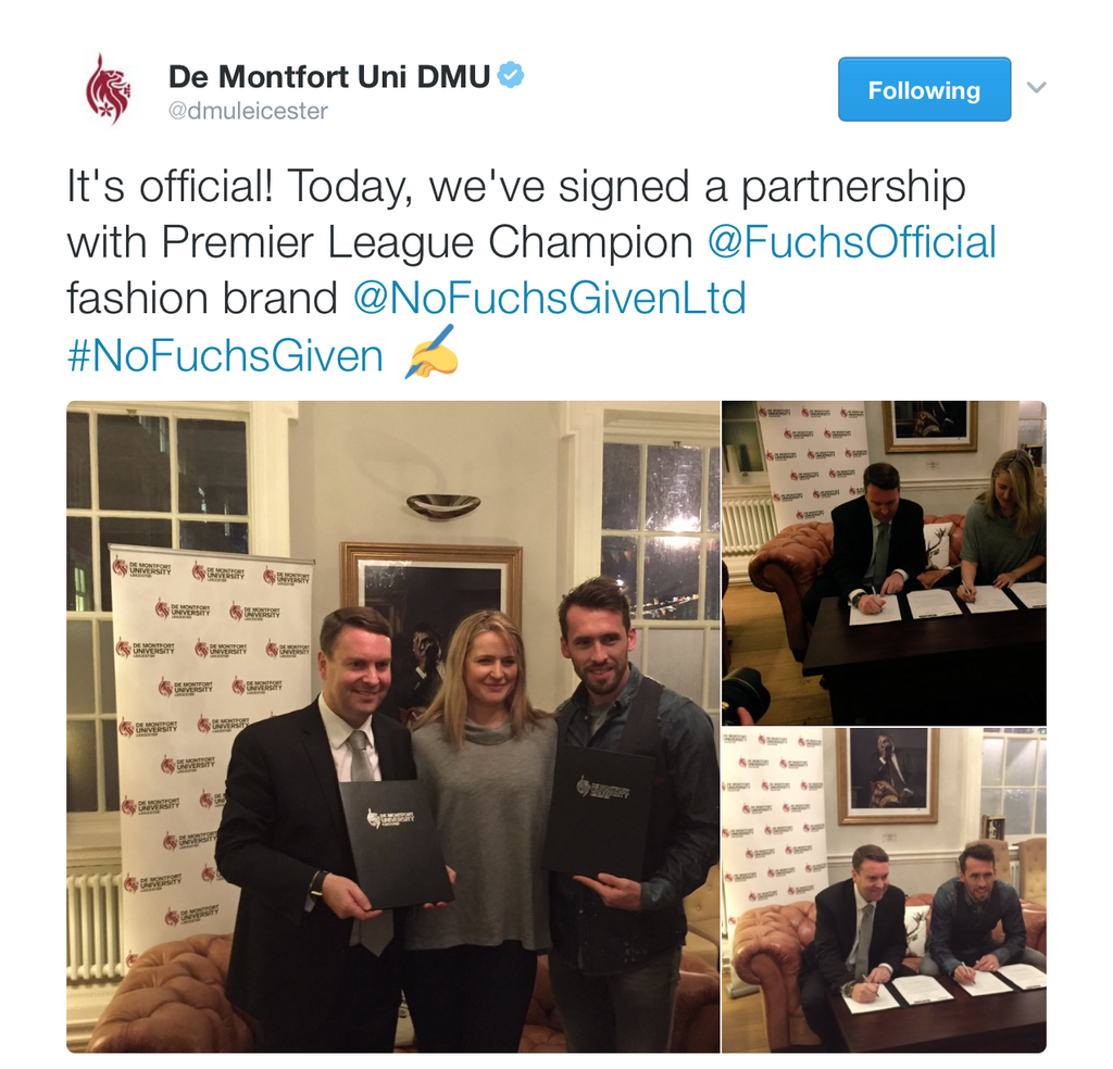 #NoFuchsGiven goes DMU