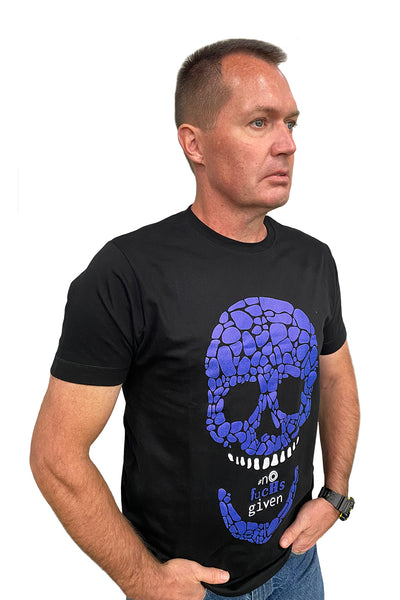 Unisex Blue Skull T-Shirt – #NoFuchsGiven
